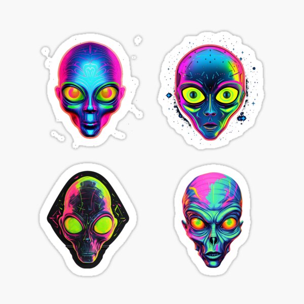 "Artistic Alien Pack" Sticker for Sale by ryansplan | Redbubble