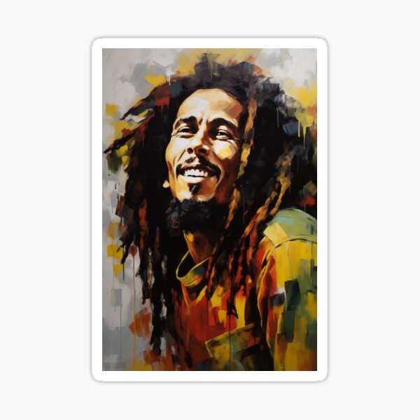 "Bob Marley" Sticker for Sale by obuttono | Redbubble