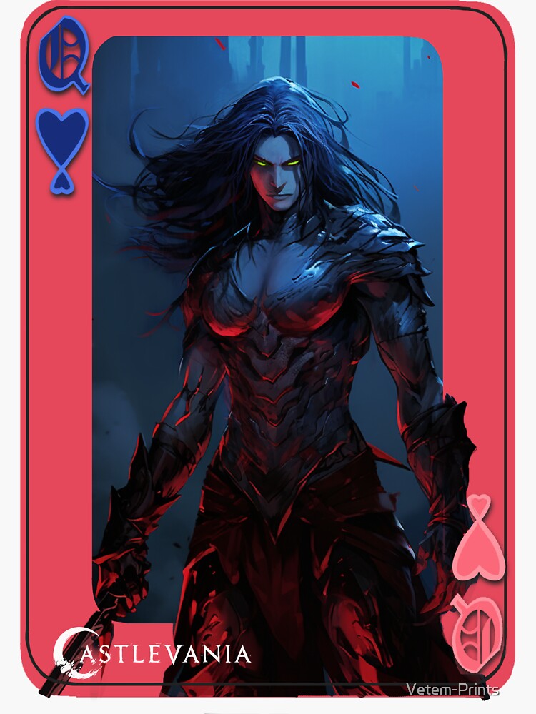 "Castlevania Striga Queen of hearts hydro stickers alt " Sticker for ...