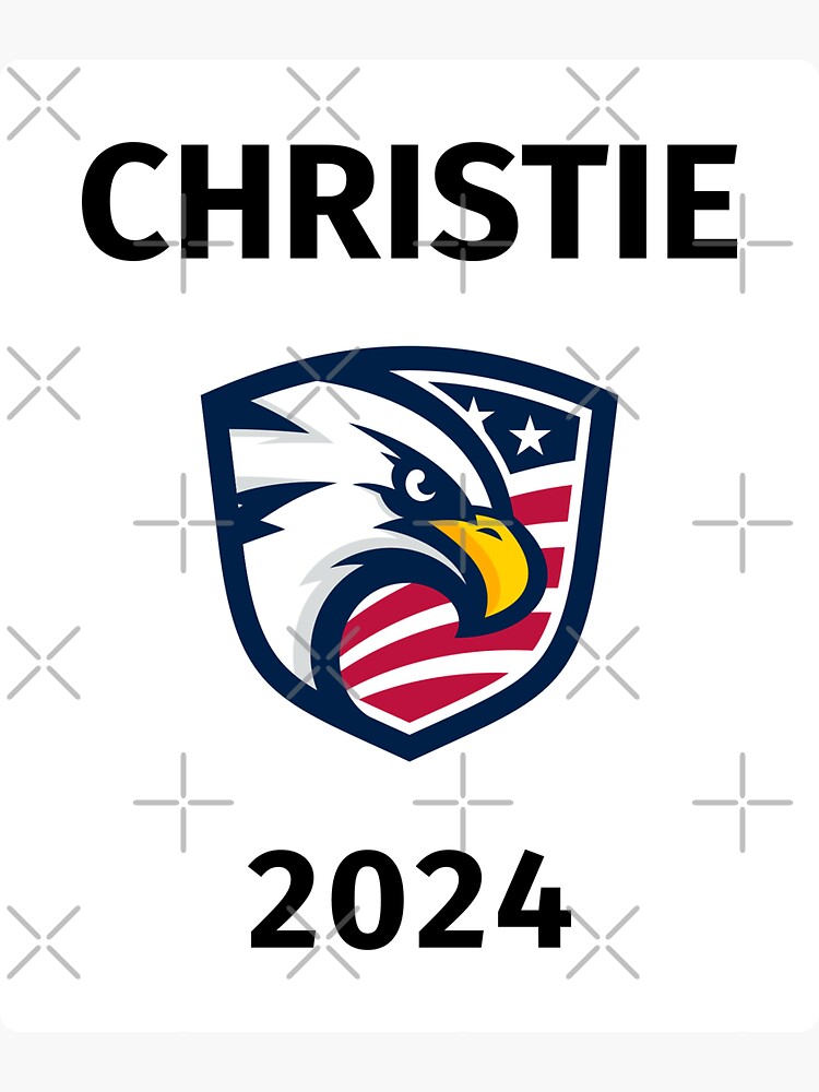 "Cool Patriotic Chris Christie 2024 Election Eagle Light-Color" Sticker ...