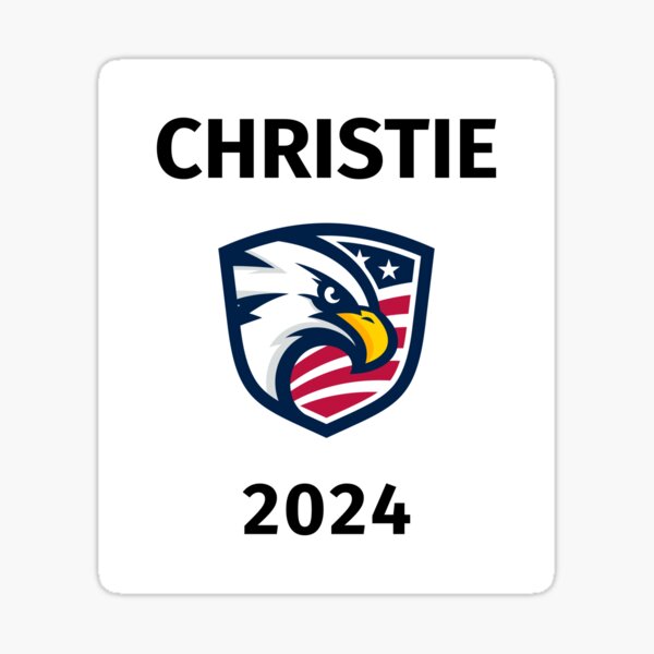 "Cool Patriotic Chris Christie 2024 Election Eagle Light-Color" Sticker ...