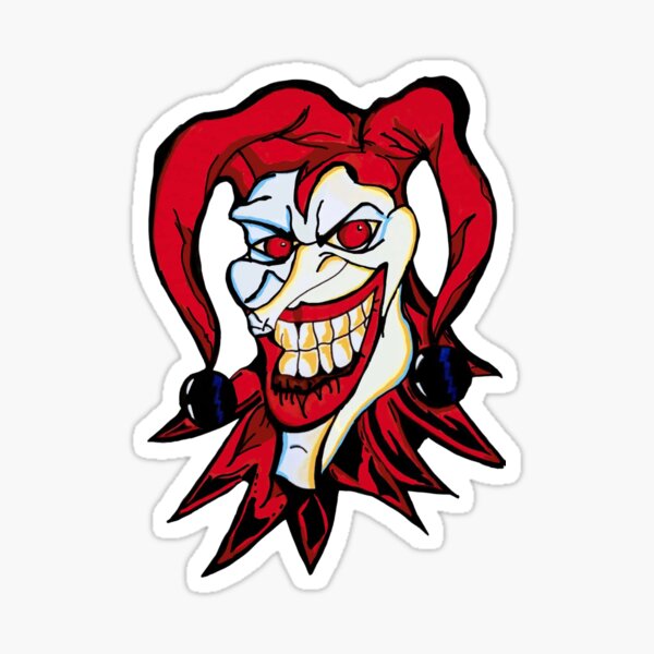 "THE JESTER" Sticker for Sale by JOBASART | Redbubble