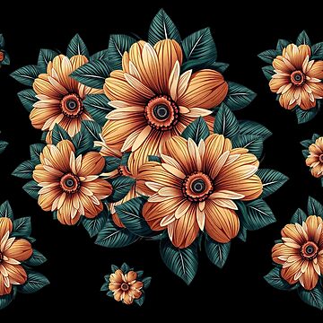 "Cute Pastel Orange Hawaiian Hibiscus Pattern" Sticker for Sale by ...