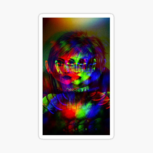 "3 Faced" Sticker for Sale by SnailSlimeArt | Redbubble