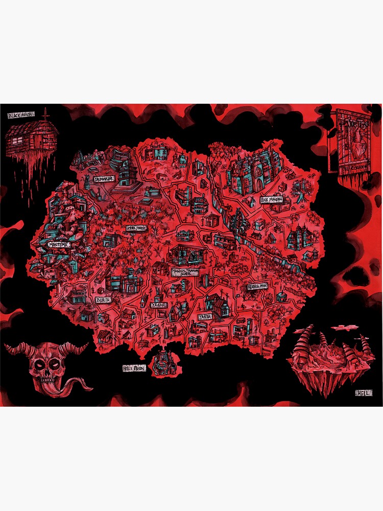 "Dorohedoro map - Sorcerers' world" Sticker for Sale by Melss-jpg ...