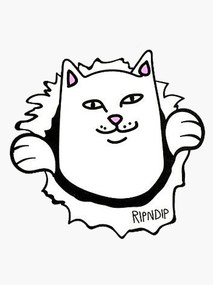 "hello cat" Sticker for Sale by MylesGrimes | Redbubble