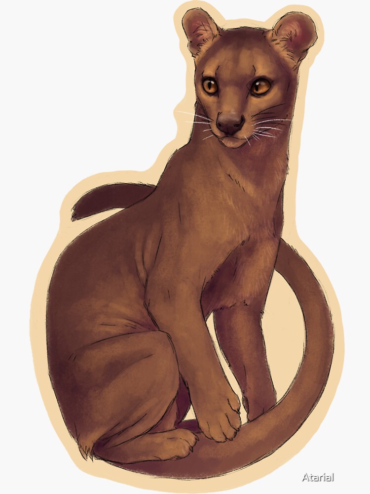 "Fossa" Sticker for Sale by Atarial | Redbubble