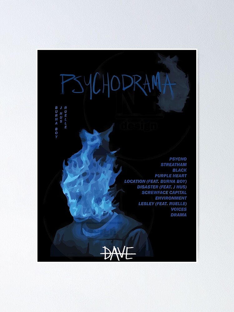 "Rapper Santan Dave Psychodrama Album" Poster for Sale by BitterSalas ...