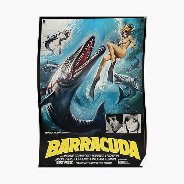 "Classic Movie Barracuda (1978)" Poster for Sale by kennymille | Redbubble
