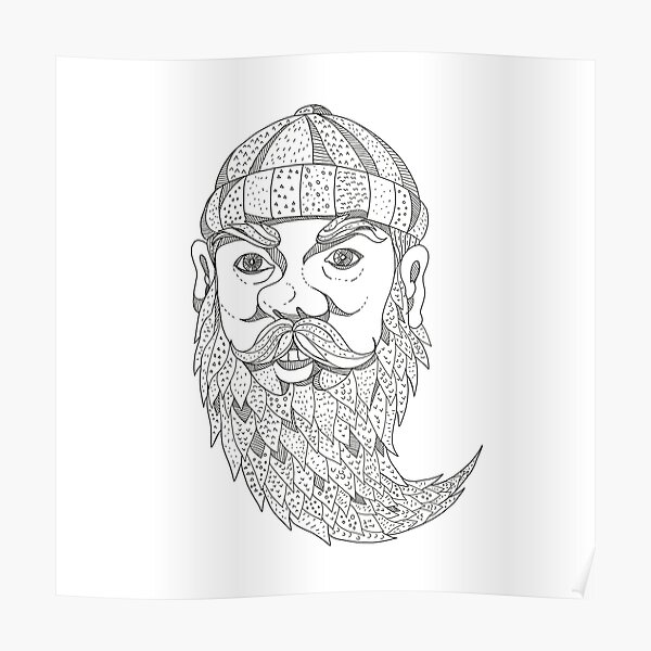 "Paul Bunyan Lumberjack Doodle Art" Poster for Sale by patrimonio ...