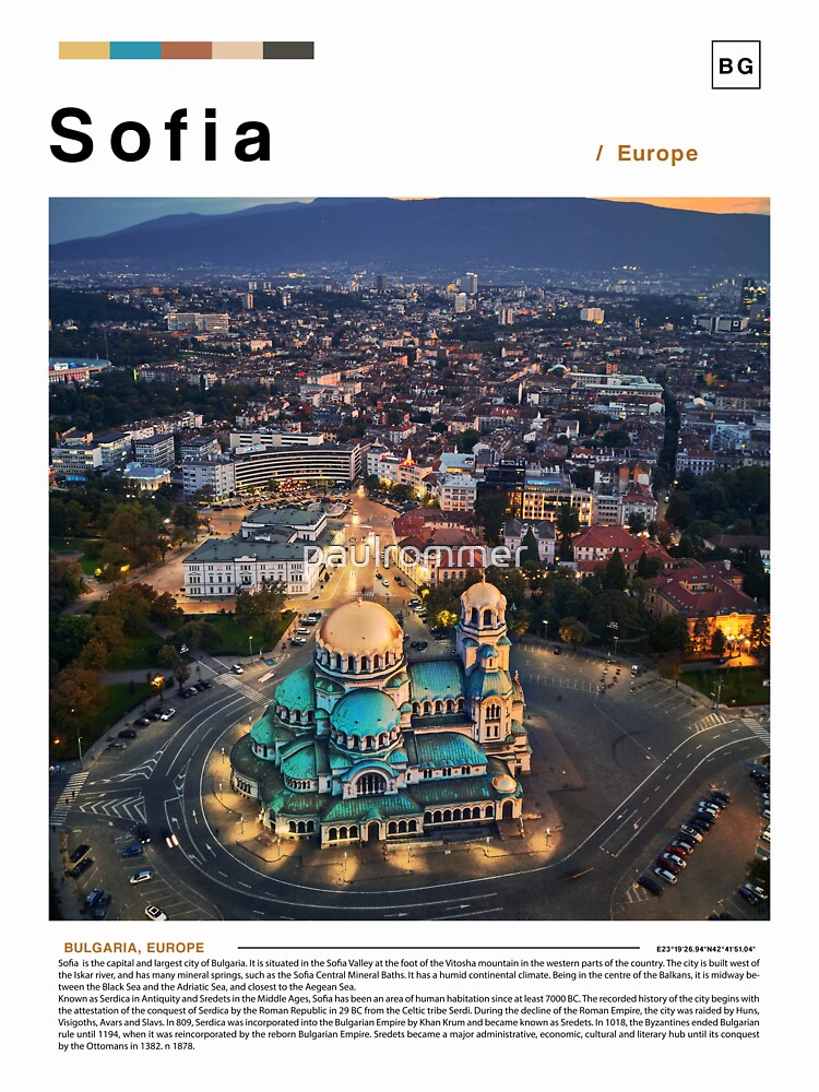 "Sofia poster landscape" Stickerundefined by paulrommer | Redbubble
