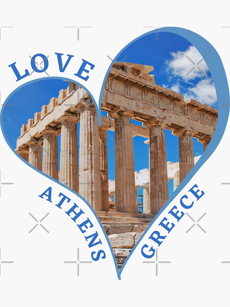 "Athens Greece" Sticker for Sale by Miki Design | Redbubble