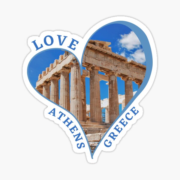 "Athens Greece" Sticker for Sale by Miki Design | Redbubble
