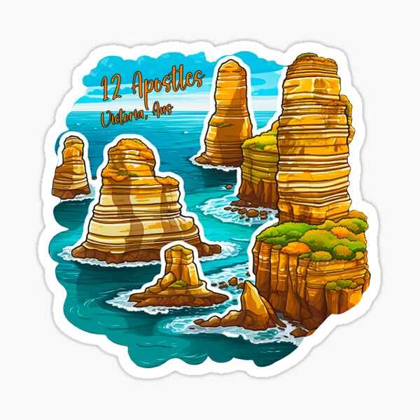 "Twelve Apostles Victoria Australia" Sticker for Sale by frigamribe88 ...