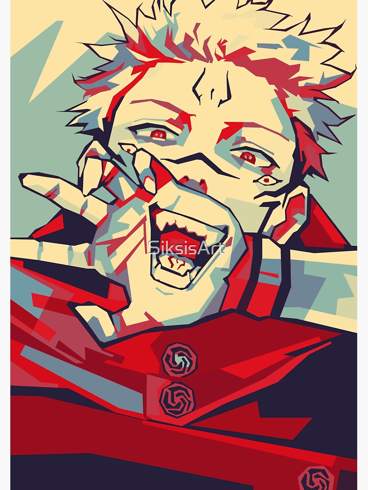 "Sukuna Jujutsu Kaisen" Sticker for Sale by SiksisArt | Redbubble