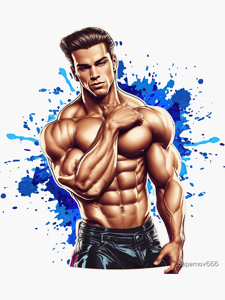 "Bodybuilder" Sticker for Sale by Supernov666 | Redbubble