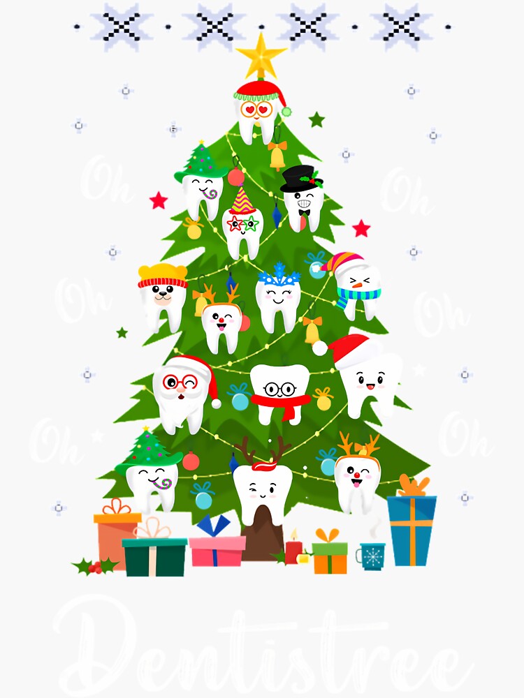 "Oh Dentistree - Funny Christmas Dentist Tree - Dental Tree Xmas ...