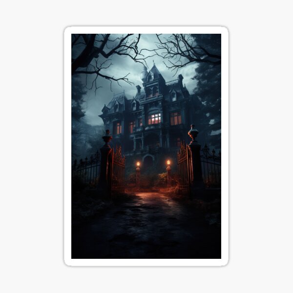 "Haunted Castle" Sticker for Sale by VAN-IS-ART | Redbubble