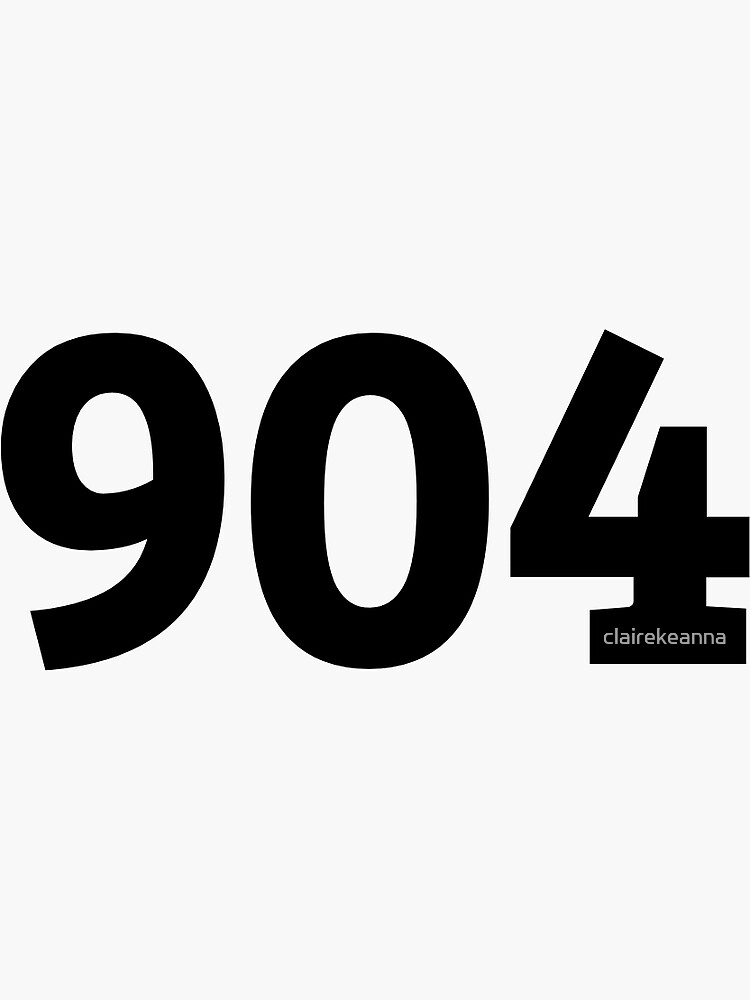 "904" Sticker for Sale by clairekeanna | Redbubble