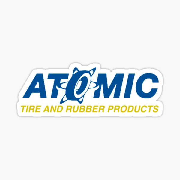 "GTA V - Atomic Tire and Rubber Products - BlueYellow " Sticker for ...