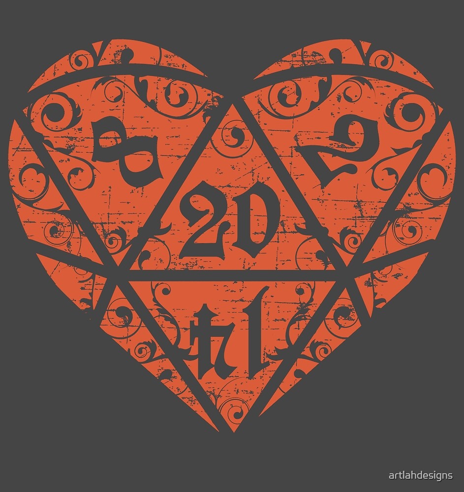 "I Heart D20" by artlahdesigns | Redbubble