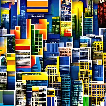 "Cityscape Collage Vol 3" Sticker for Sale by Artekinium | Redbubble