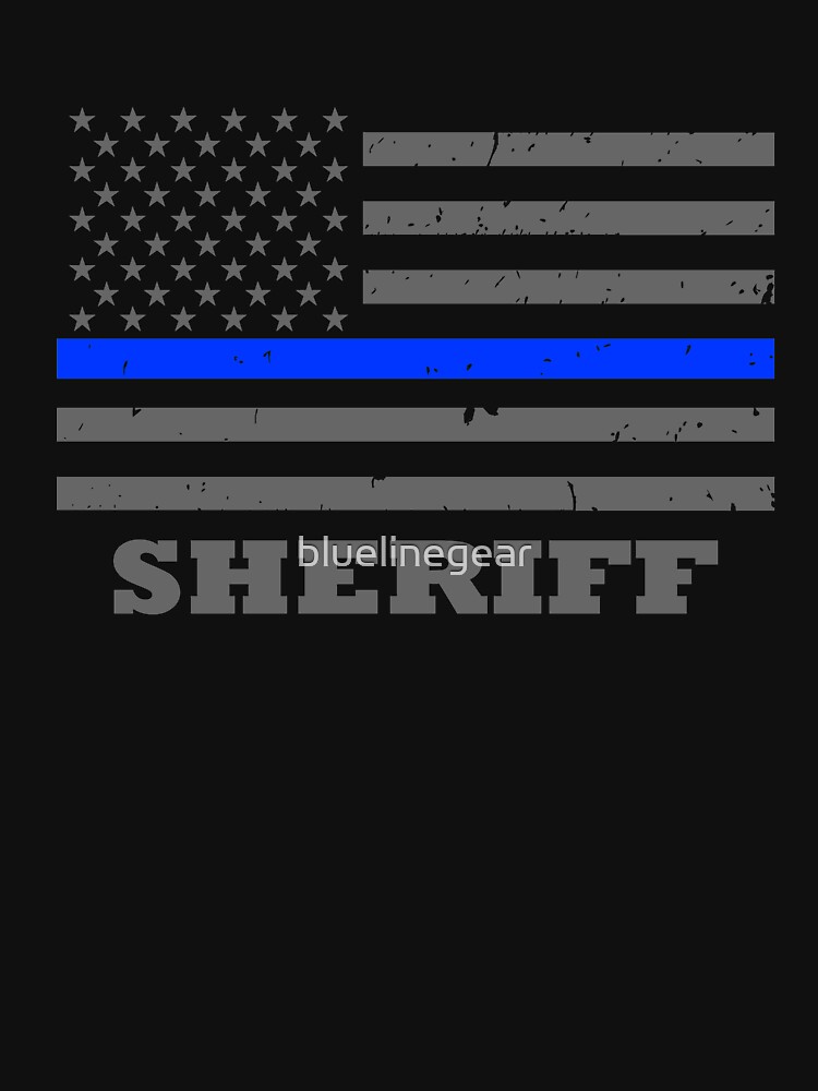 "Sheriffs Office Thin Blue Line Flag " T-shirt for Sale by bluelinegear ...