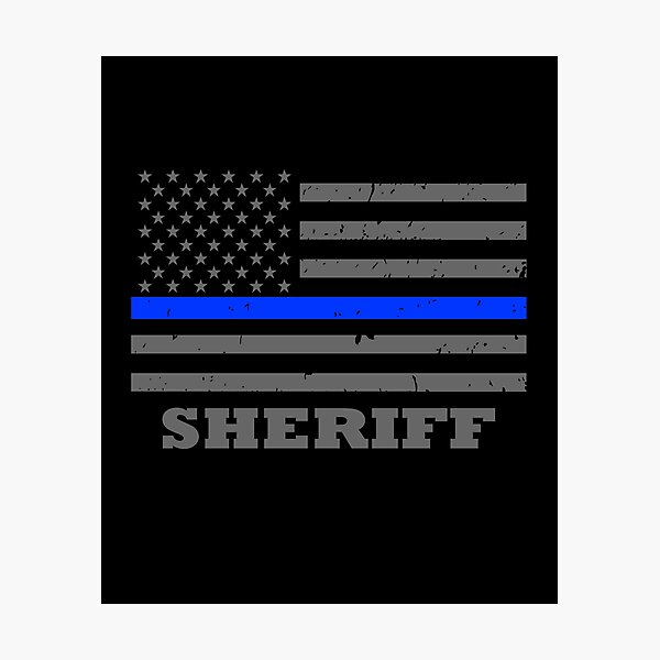 "Sheriffs Office Thin Blue Line Flag " Photographic Print by ...