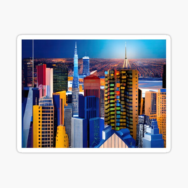 "Cityscape Collage Vol 12" Sticker for Sale by Artekinium | Redbubble