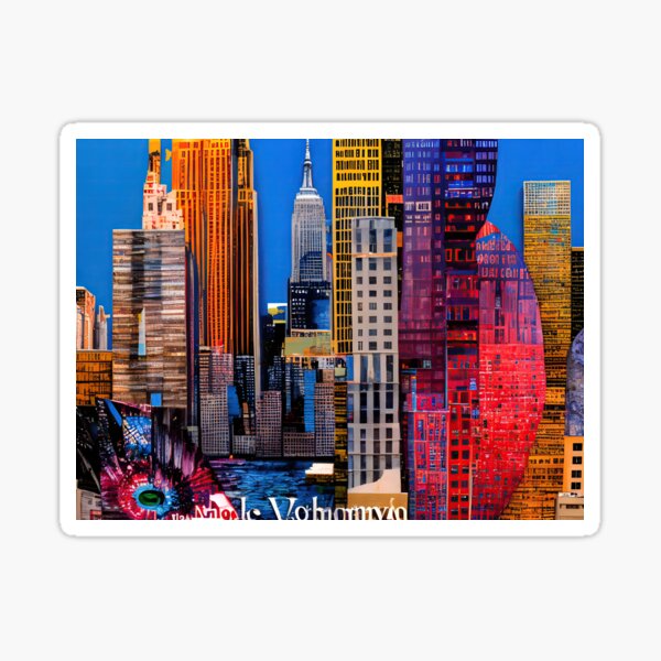 "Cityscape Collage Vol 13" Sticker for Sale by Artekinium | Redbubble