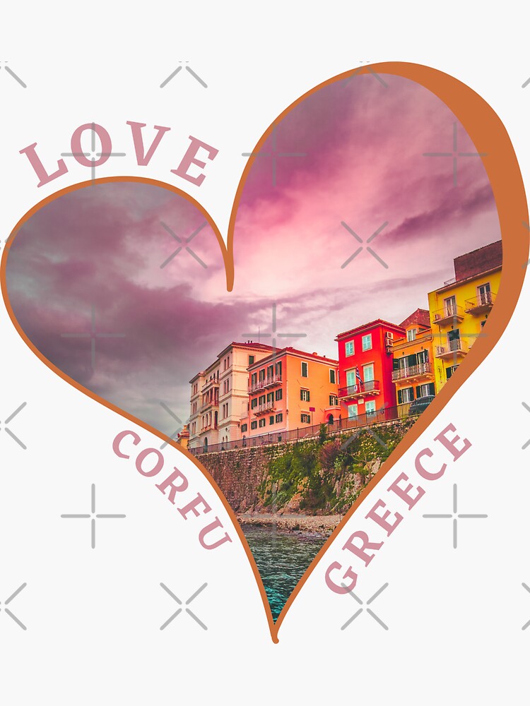 "Corfu Greece" Sticker for Sale by Miki Design | Redbubble