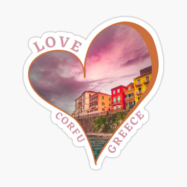 "Corfu Greece" Sticker for Sale by Miki Design | Redbubble