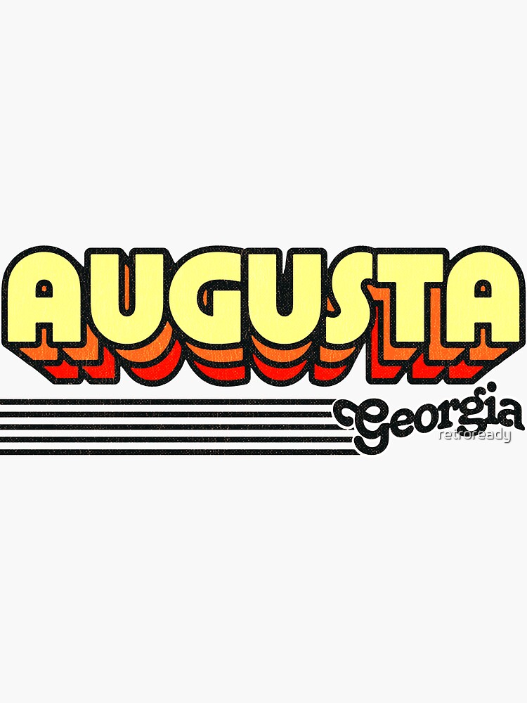 "Augusta, Georgia | Retro Stripes" Sticker for Sale by retroready ...