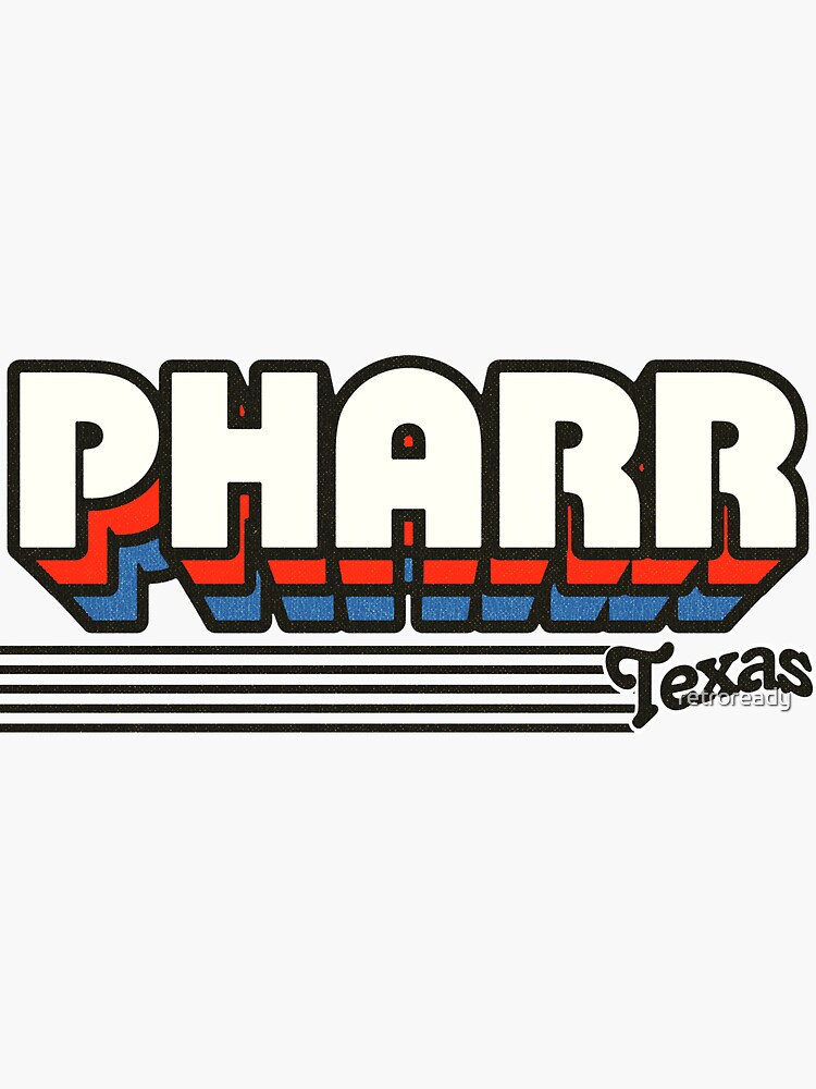 "Pharr, Texas | Retro Stripes" Sticker by retroready | Redbubble