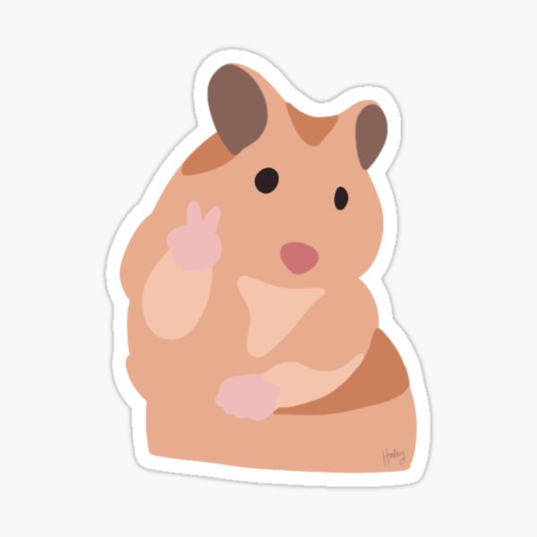 "hamster meme" Sticker for Sale by sylveste-baldwi | Redbubble