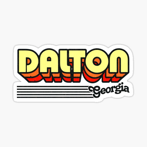 "Dalton, Georgia | Retro Stripes" Sticker for Sale by retroready ...