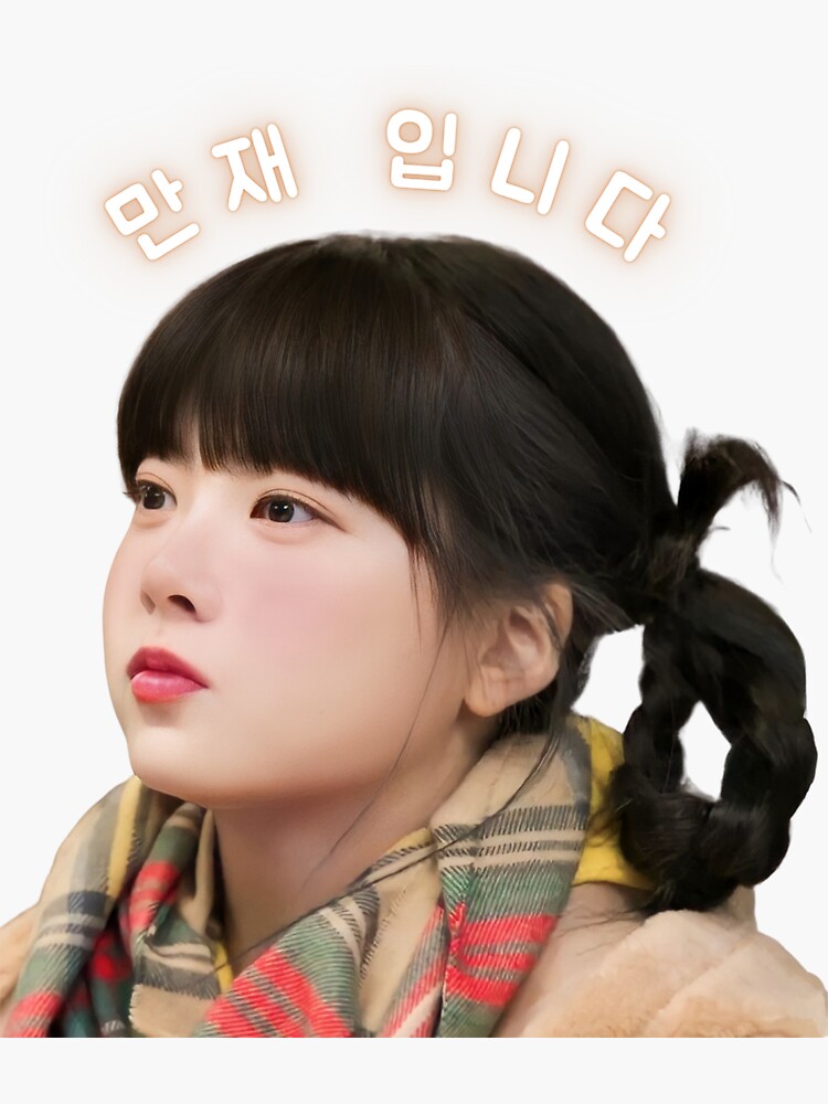 "Lesserafim Hong Eun-chae cute manchae" Sticker for Sale by yassmina ...