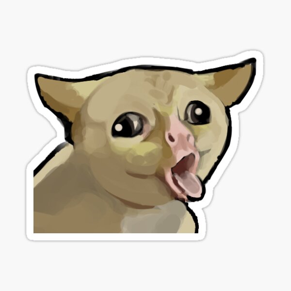 "Goofy Ahh Cat Sticker - Throwing Up (no rainbow)" Sticker for Sale by ...