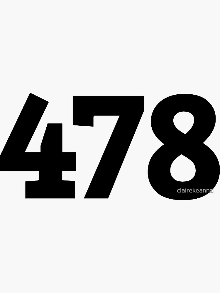 "478" Sticker for Sale by clairekeanna | Redbubble