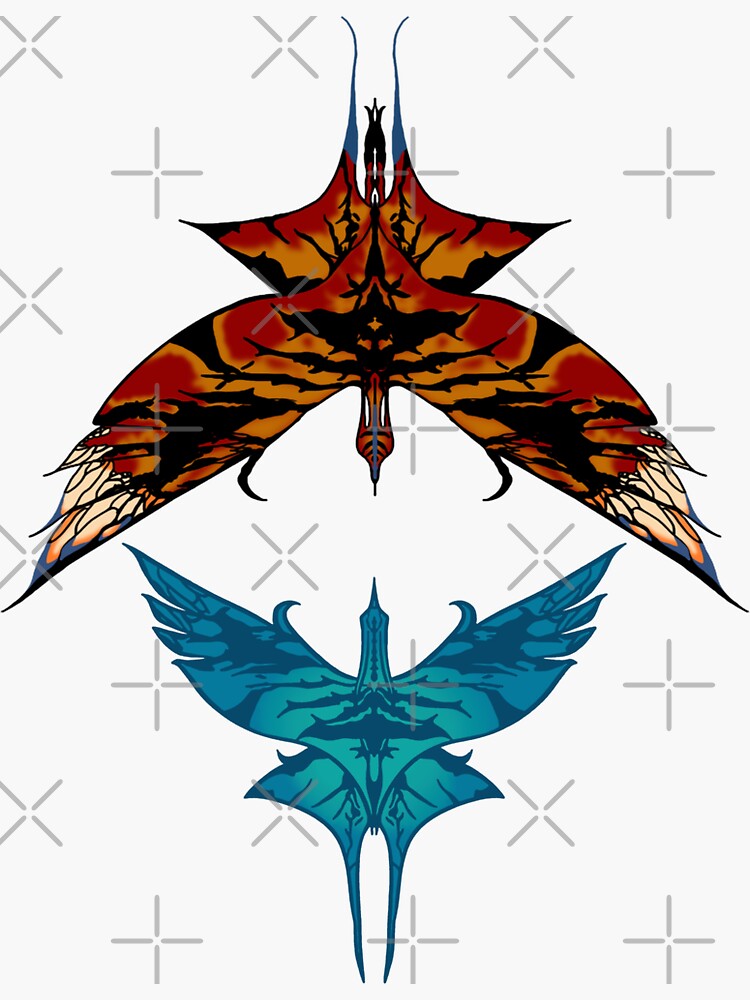 "Ikran and Toruk" Sticker by KansasShepard | Redbubble