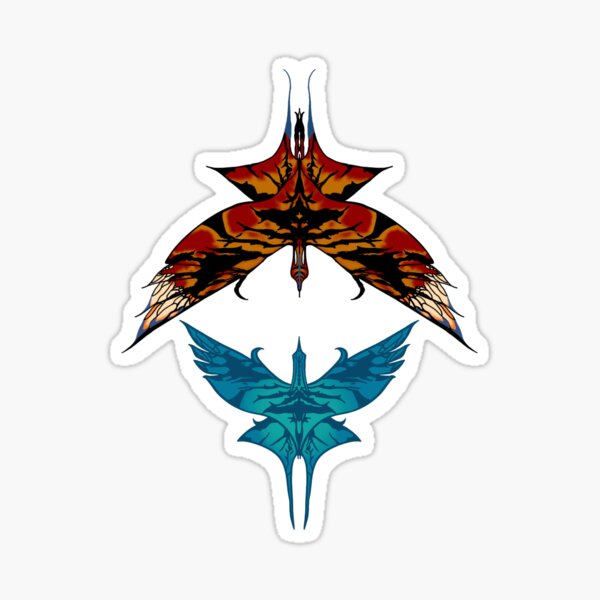 "Ikran and Toruk" Sticker by KansasShepard | Redbubble