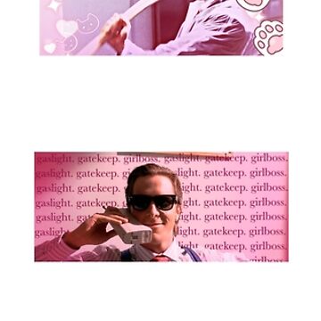 "Patrick Bateman Pink Sticker Sheet" Sticker for Sale by HamsammichArt ...