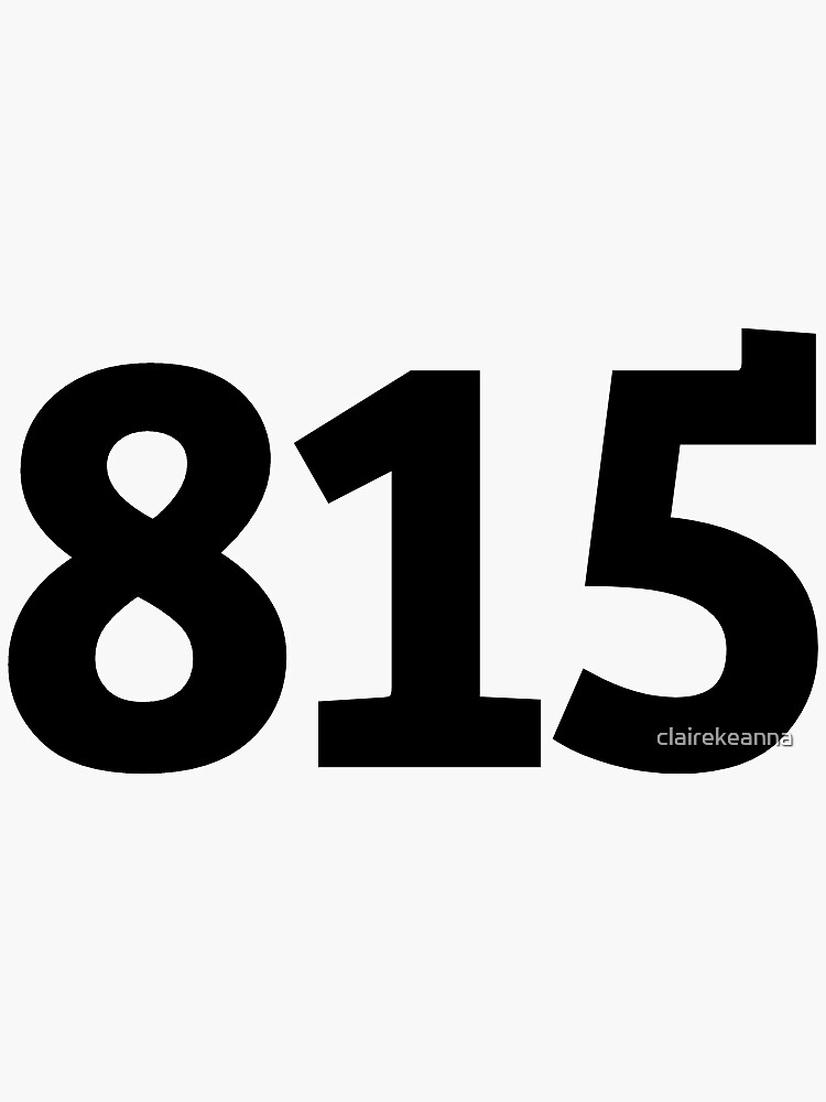 "815" Sticker for Sale by clairekeanna | Redbubble