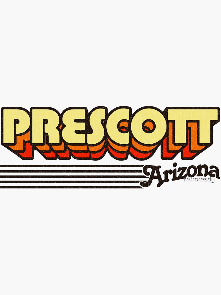 "Prescott, Arizona | Retro Stripes" Sticker by retroready | Redbubble