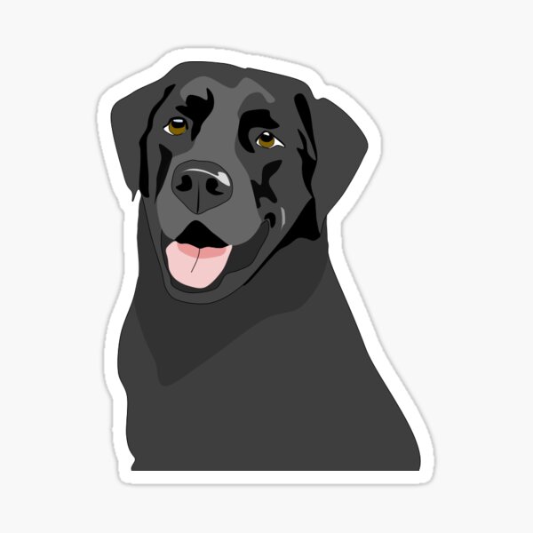 "Black Labrador " Sticker for Sale by archiesvt | Redbubble