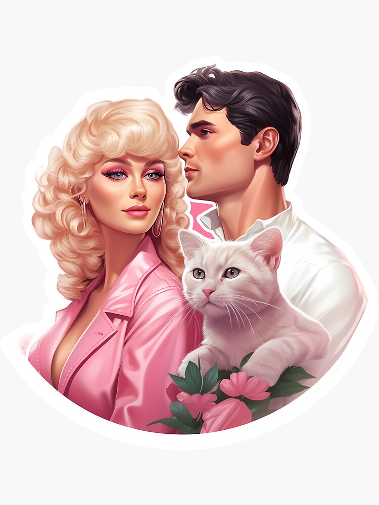 "Barbie and Ken Sticker" Sticker for Sale by Pawtraits1 | Redbubble