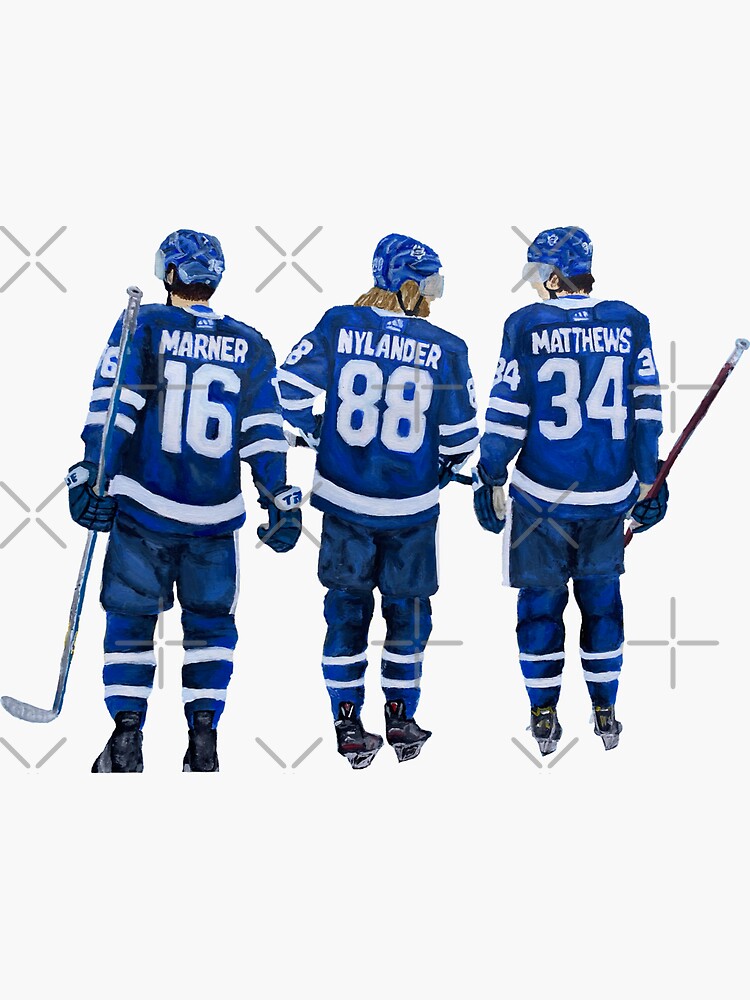 "Marner Nylander and Matthews" Sticker for Sale by PaintedByJamie ...