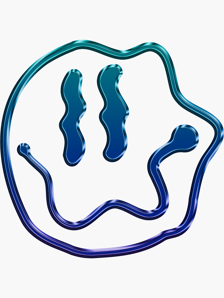 "Trippy Smiley Face" Sticker for Sale by MattStore21 | Redbubble
