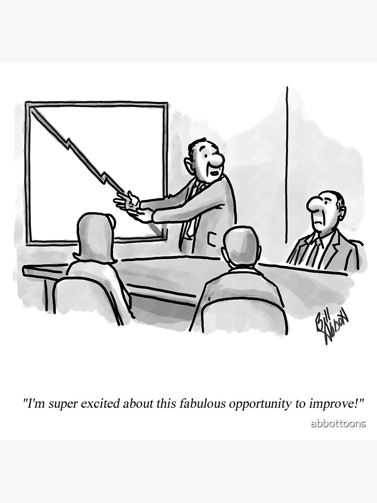 "Classic Business Optimism Cartoon" Poster for Sale by abbottoons ...