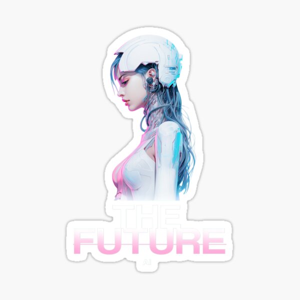 "Futuristic AI Girlfriend Digital Artwork" Sticker for Sale by ...
